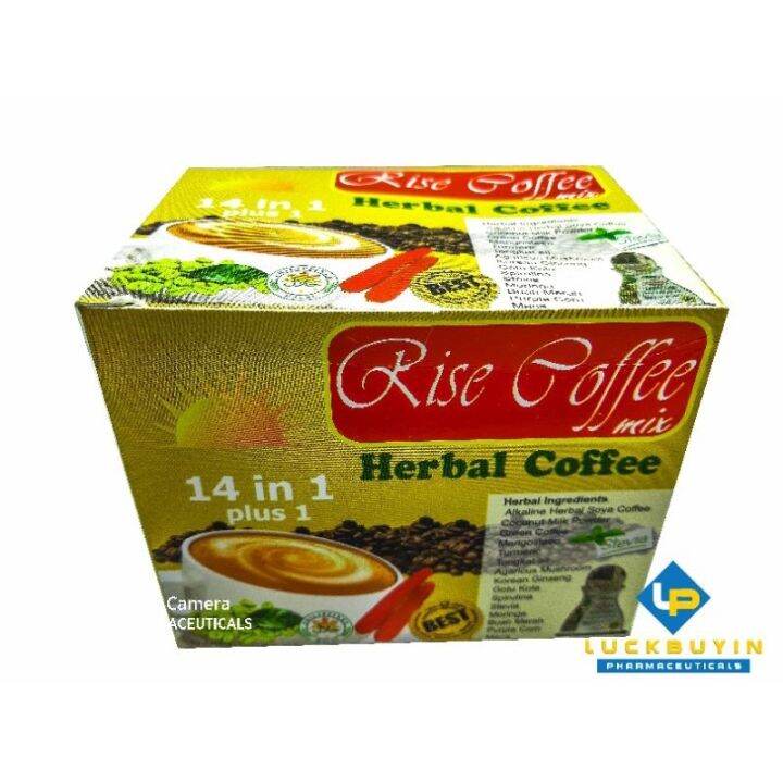 RISE COFFEE MIX HERBAL COFFEE 14 IN 1 PLUS ONE WITH STEVIA 10 SACHETS ...
