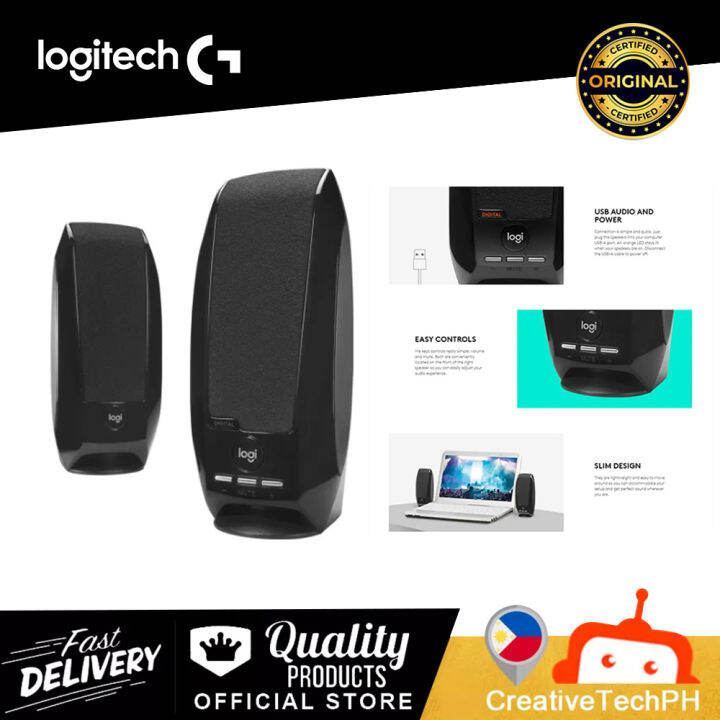 Logitech S150 Crystal-clear Sound, Slim Design, Easy Control USB Stereo ...
