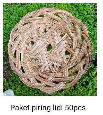 piring anyaman lidi paket 50pcs bayar di tempat||piring lidi||piring ...