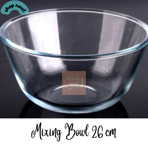 Mangkok Kaca Bulat / Mixing Bowl / Mangkuk Salad/Mixing Bowl 28 cm ...