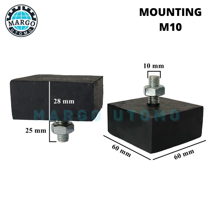 Karet Engine Mounting Dudukan Mesin Kotak 6x6 | Lazada Indonesia