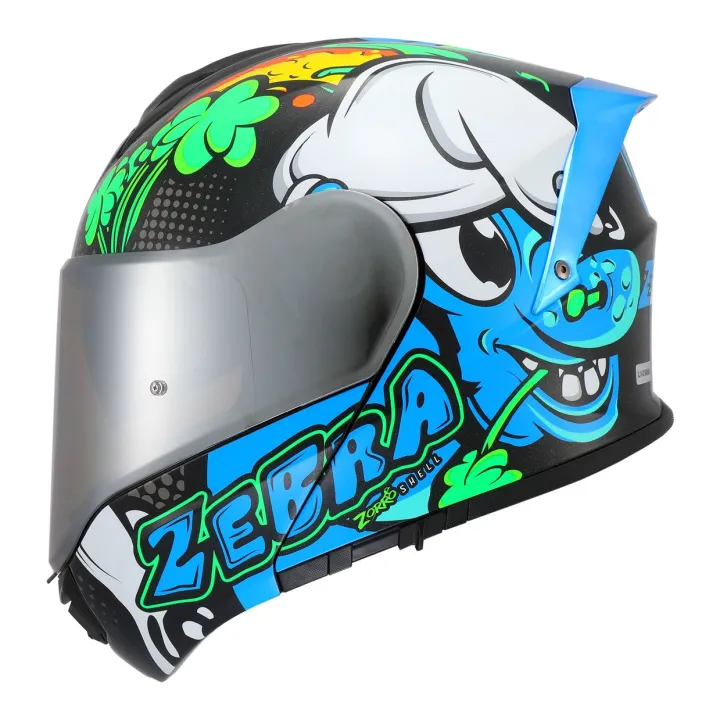ZEBRA 869 modular double visor motorcycle helmets for mens and womens ...
