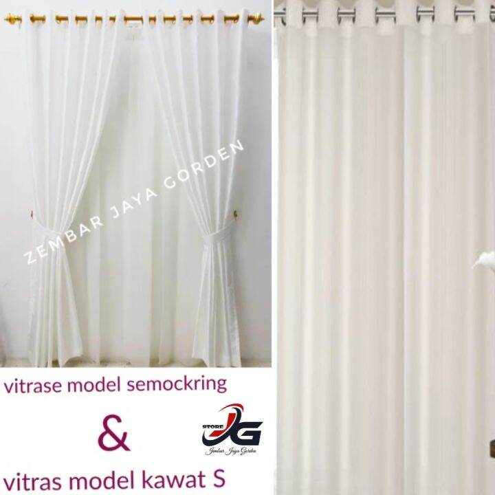 Vitrase Gorden Putih Polos 200x250 Import Lapisan Horden Putih Polos ...