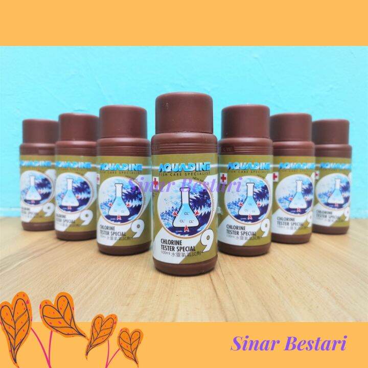 AQUADINE CHLORINE TESTER SPECIAL (100ml) Aquarium fish ikan Test Clorin ...