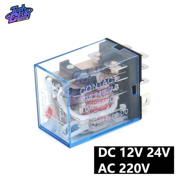 Coil Power Relay Ly2nj Ac 220v Dc 12v 24v 10a Mini Electromagnetic Relay Electronic Omron Module ...