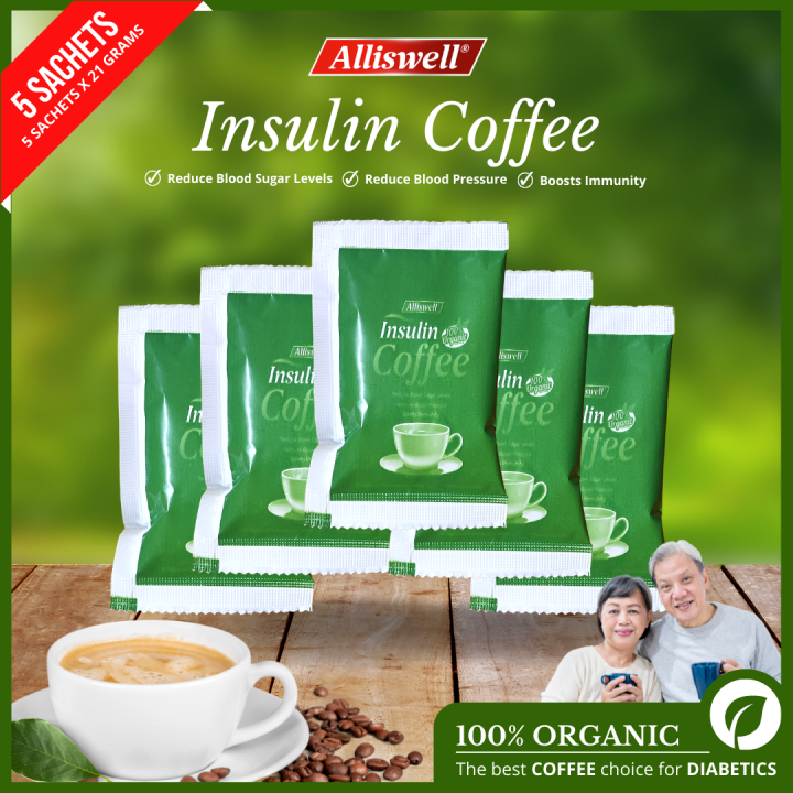 5 SACHET ALLISWELL Insulin Coffee SALE BEST SELLER for diabetics ...