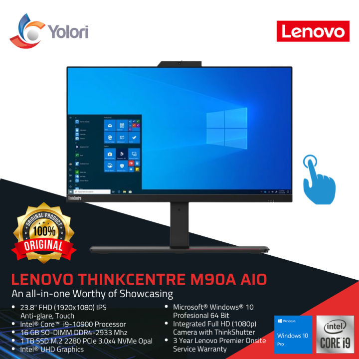 Lenovo ThinkCentre M90a AIO i9-10900 16GB 1TB SSD Intel UHD Windows 10 ...