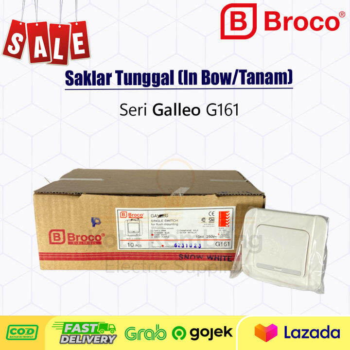 BROCO GALLEO Saklar Engkel IB G161 WHITE / ORIGINAL BROCO / Saklar Tunggal Broco Galeo | Lazada ...