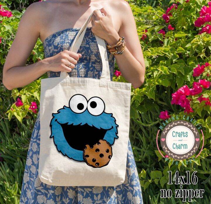 ELMO sesame street canvas tote bag | Lazada PH
