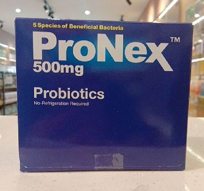 PRONEX 500MG PROBIOTICS 100 VEGETABLE CAPSULES ( 10'S X10 STRIPS ) EXP ...