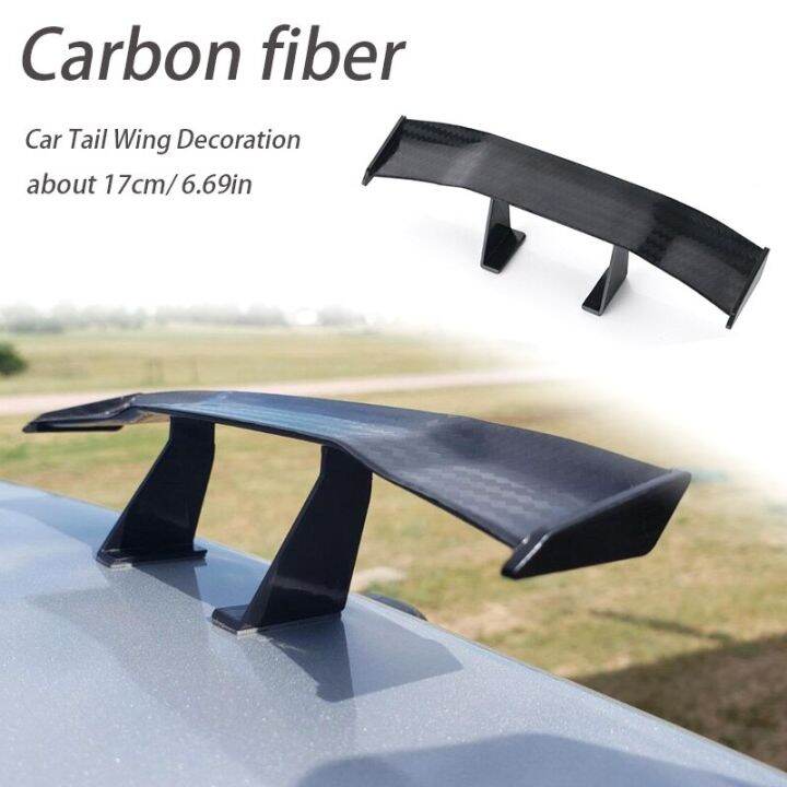 Universal ABS plastic carbon fiber Auto Wing mini spoiler car tail with ...