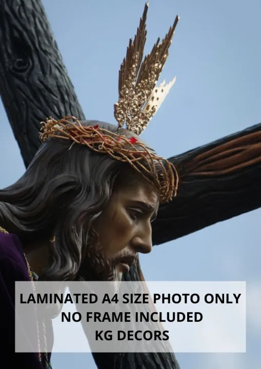 Jesus of Nazareth Art Decor Photo Laminated A4 Size - Nazareno Black ...