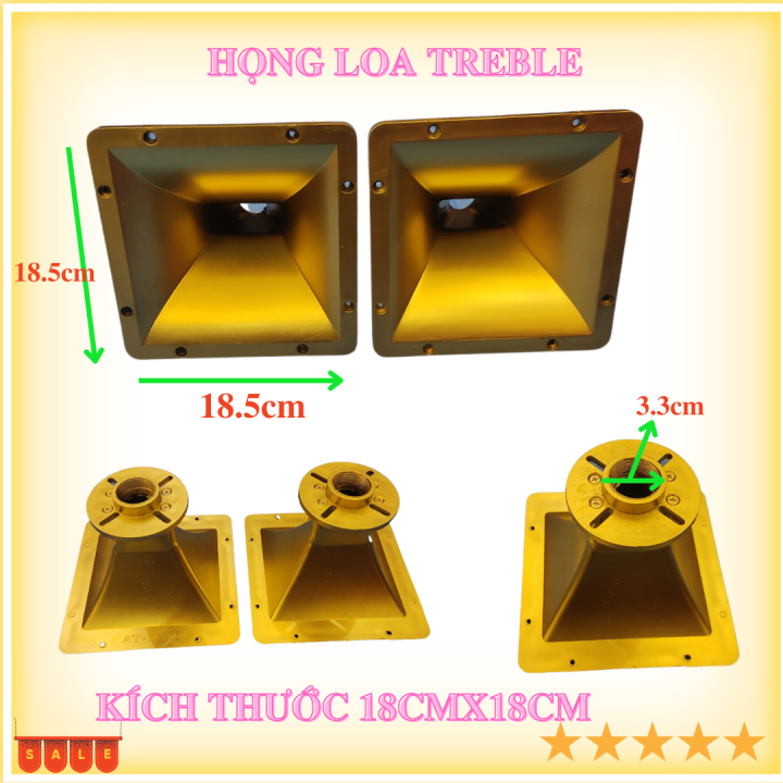 Họng loa treble kèn ren xoáy màu đồng kích thước 18cmX18cm -giá 1 chiếc-phễu loa treble | Lazada.vn