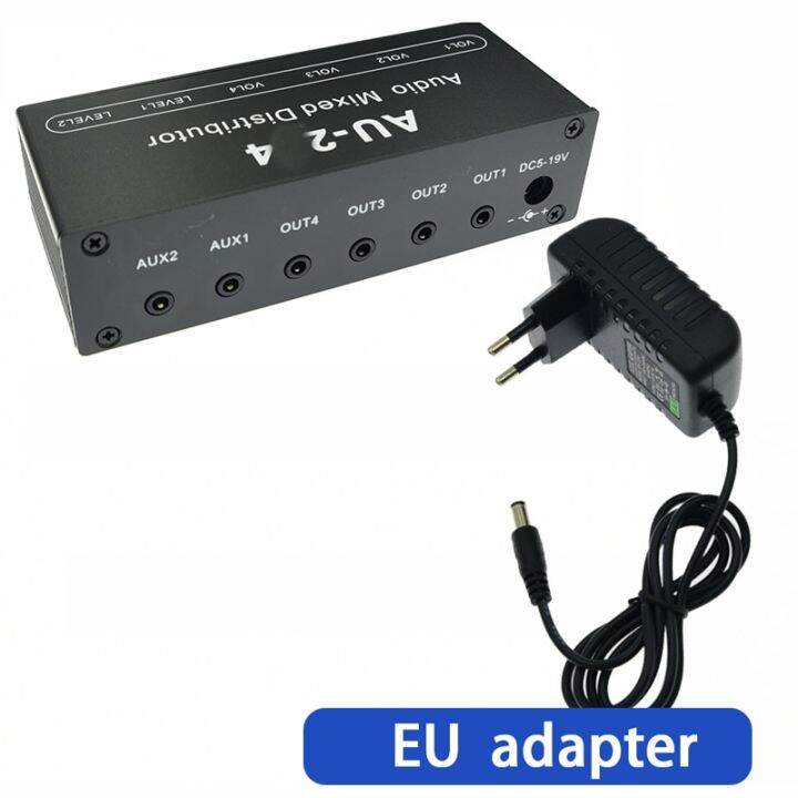 Stereo Audio Mixer Distributor Signal Selector Switcher 2 Input 4 Output Aux 3.5 MM Individually ...