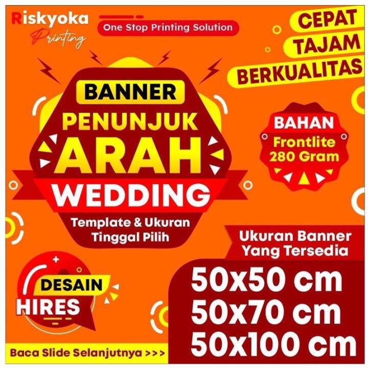 Banner Penunjuk Arah Wedding / Pernikahan / Kawinan | Lazada Indonesia