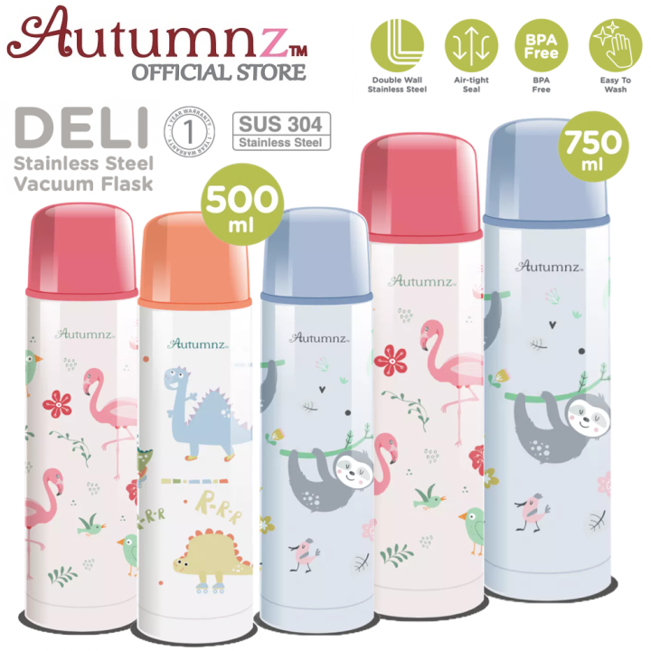 Autumnz DELI Stainless Steel Vacuum Flask 500ml / 750ml | Lazada