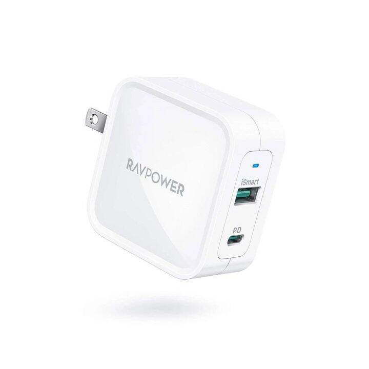 RAVPower 65W PD Charger [GaN Power Tech] Dual Port Wall Charger Adapter ...