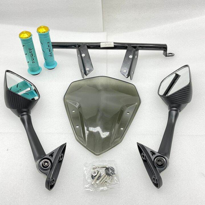 Visor Side mirror bracket with shock cover for motorcycle | Lazada PH