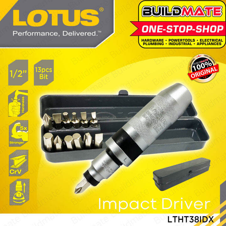 LOTUS Impact Driver 1/2 with 13pcs Bits LTHT38IDX •BUILDMATE• LUTOS ...