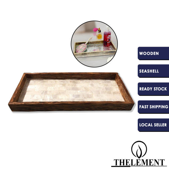 Dulang Hantaran Dulang Raya Sea Shell & Wooden Tray for Display ...