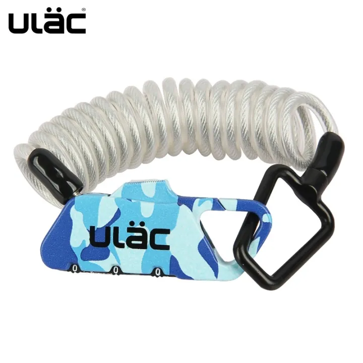 ULAC Mini Bicycle Cable Lock 3 Digits Anti-theft Cycling Helmet Wire ...
