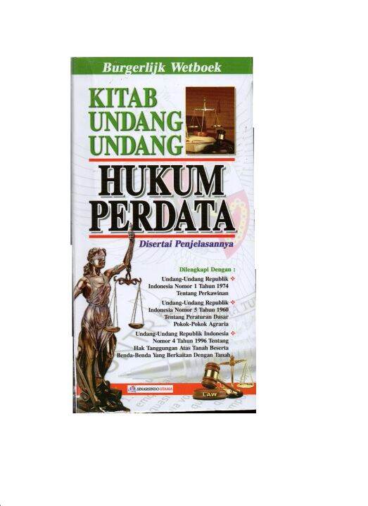 BUKU KITAB UNDANG-UNDANG HUKUM PERDATA DISERTAI PENJELASANNYA - SU ...