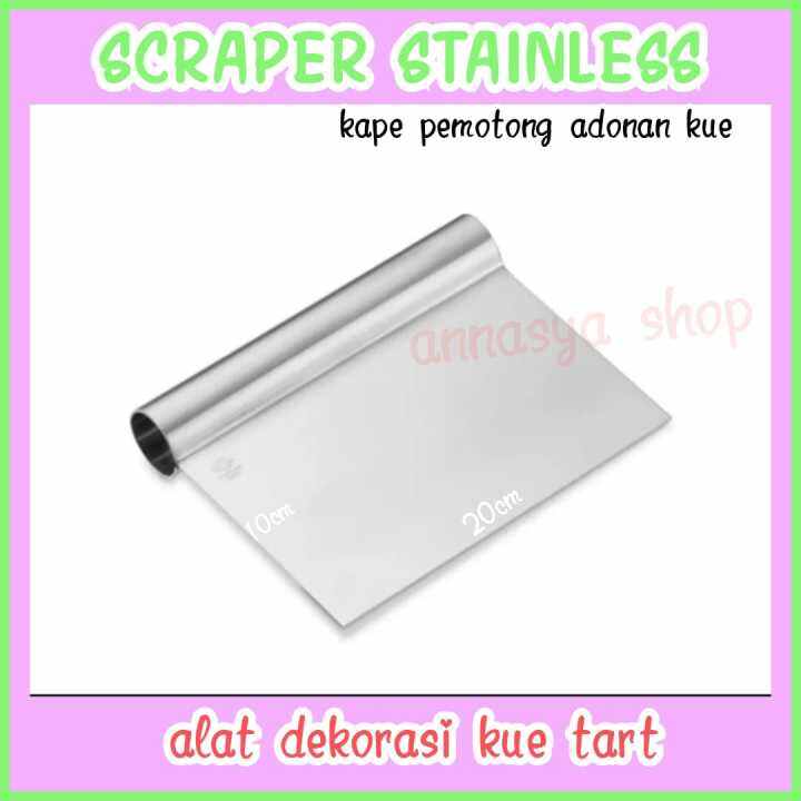 alat dekorasi kue tart/scraper stainless | Lazada Indonesia