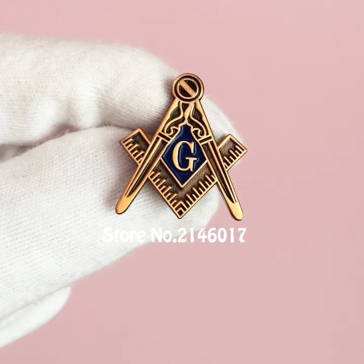 Masons Brooch Souvenir Gift Metal Craft Custom Pins Freemasonry Square ...