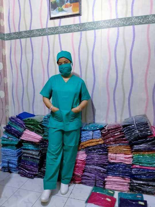 BAJU OKA/BAJU DOKTER/BAJU OPERASI/BAJU TINDAKANAN LENGAN PENDEK ...