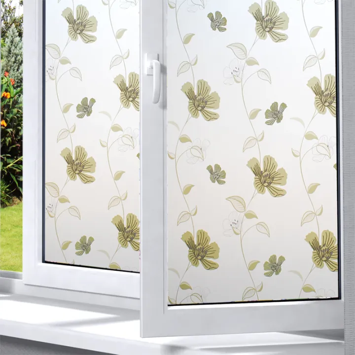 Bedroom opaque window stickers transparent frosted window film self ...