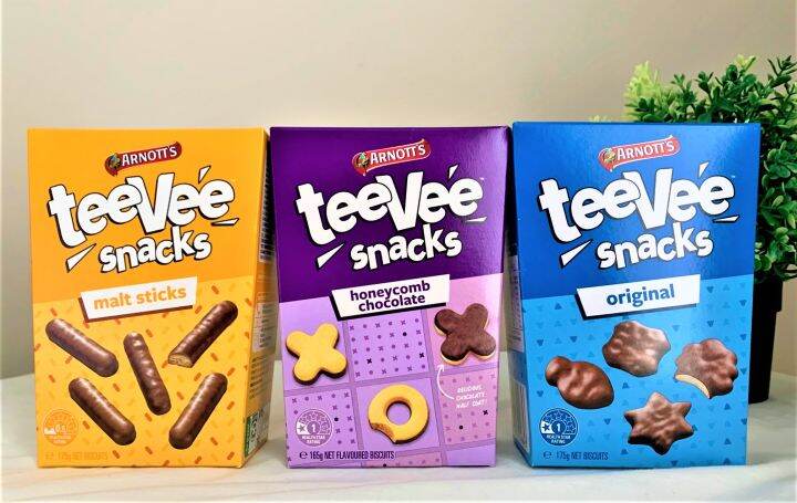 Arnott's TeeVee Snacks Original or Malt Sticks or Honeycomb Chocolate ...