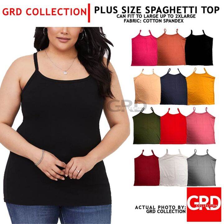 GRD Plus Size Spaghetti Tank Top Sleeveless Sando | Lazada PH