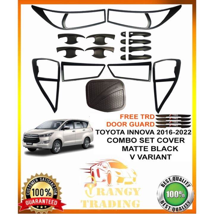 j`tToyota Innova 2019 to 2022 V VARIANT Garnish Combo set cover Matte ...