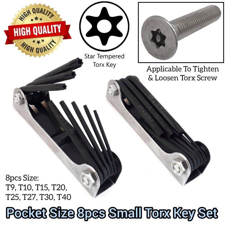 Pocket Size 8pcs Small Star Tamper Torx Key Set For Automotive Car And ...
