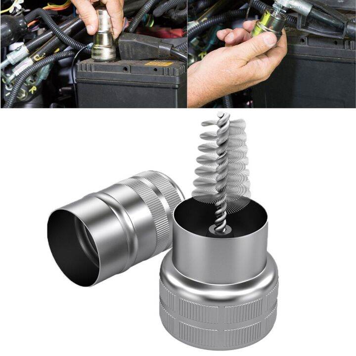 【Ready Stock】y62T Car Battery Wire Brush car Wash Cleaning Post ...