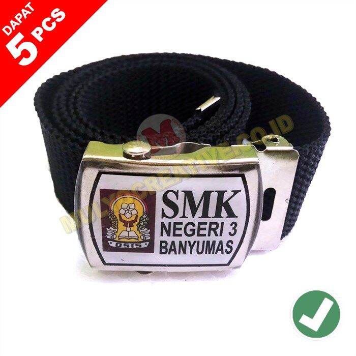 Sabuk Sekolah Logo Nama Sekolah Custom untuk SD SMP SMA dari Bahan ...