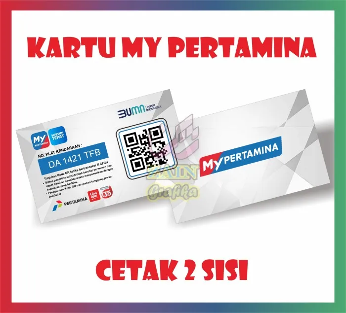 Cetak Kartu My Pertamina id card Custom zain grafika | Lazada Indonesia