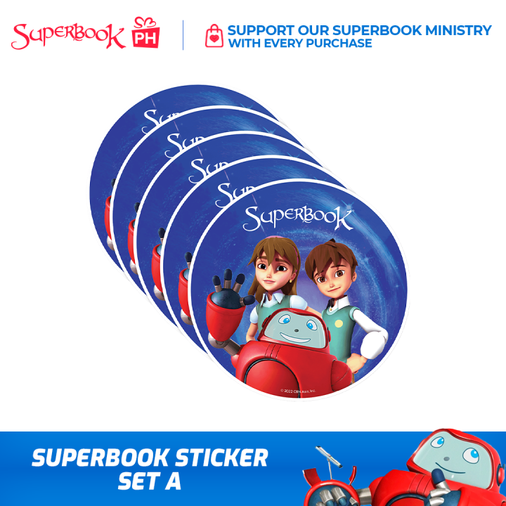 Superbook Character Sticker Set A - Circular Shape (5 pcs) | Lazada PH