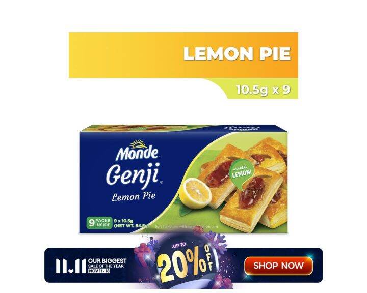Monde Genji Lemon Pie 10.5g x 9 | Lazada PH