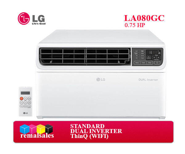 LG LA080GC 0.80HP (Remote) Dual Inverter Window Type Aircon | Lazada PH