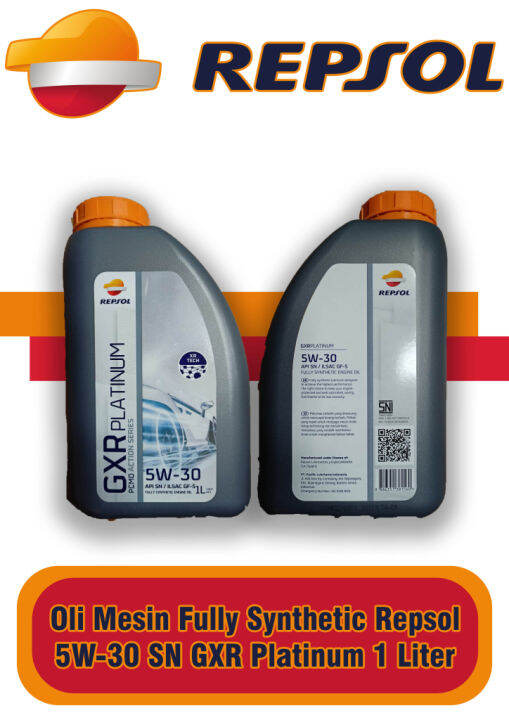 Oli Mesin Fully Synthetic Repsol 5W-30 SN GXR Platinum 1 Liter 66623 ...