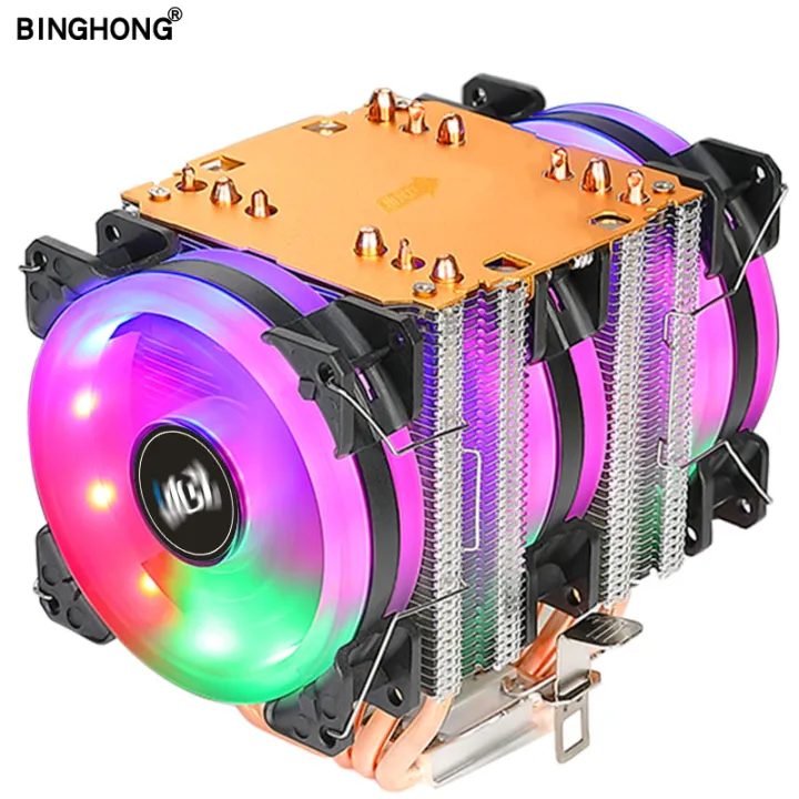 CPU Cooler X79 2011 High Quality 6 Heats Dual Tower RGB Heat Sink 4Pin ...
