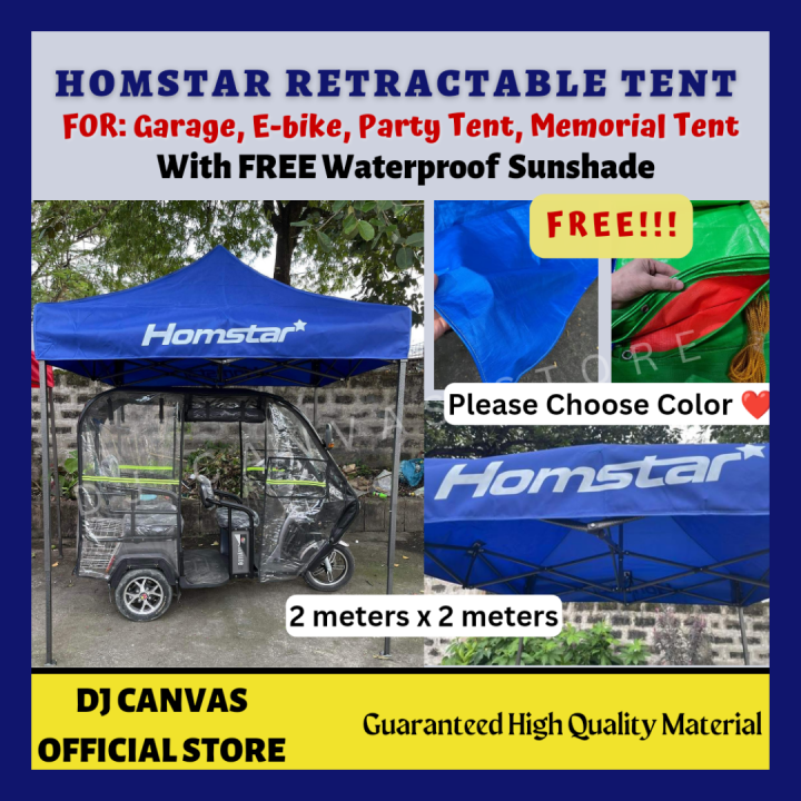 HOMSTAR RETRACTABLE TENT COMPLETE SET- BEST FOR GARAGE, FOR E-BIKE ...