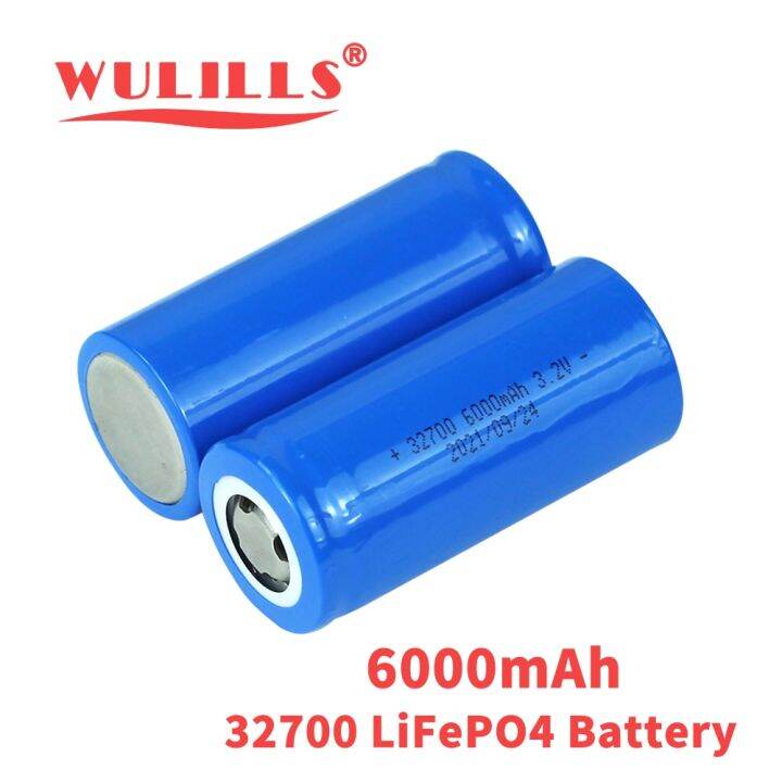 New 3.2V 32700 6000mAh LiFePO4 Battery Max 30A Discharge High Power 12V Lifepo4 Rechargeable ...