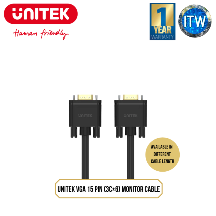 Unitek VGA 15 Pin (3C+6) Monitor Cable | Lazada PH Unitek VGA 15 Pin (3C+6) Monitor Cable | Lazada PH