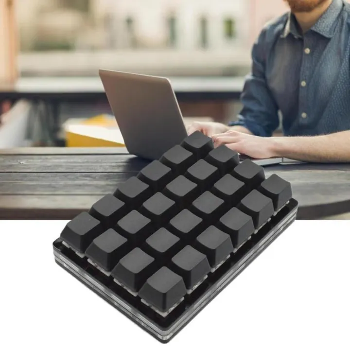 Black 24-Key Keypad Mechanical Keyboard Custom Shortcuts Click Hardware ...