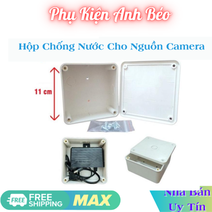 Hộp đựng Nguồn Camera Chống Nước Phích Cắm âm Cho Nguồn Camera
