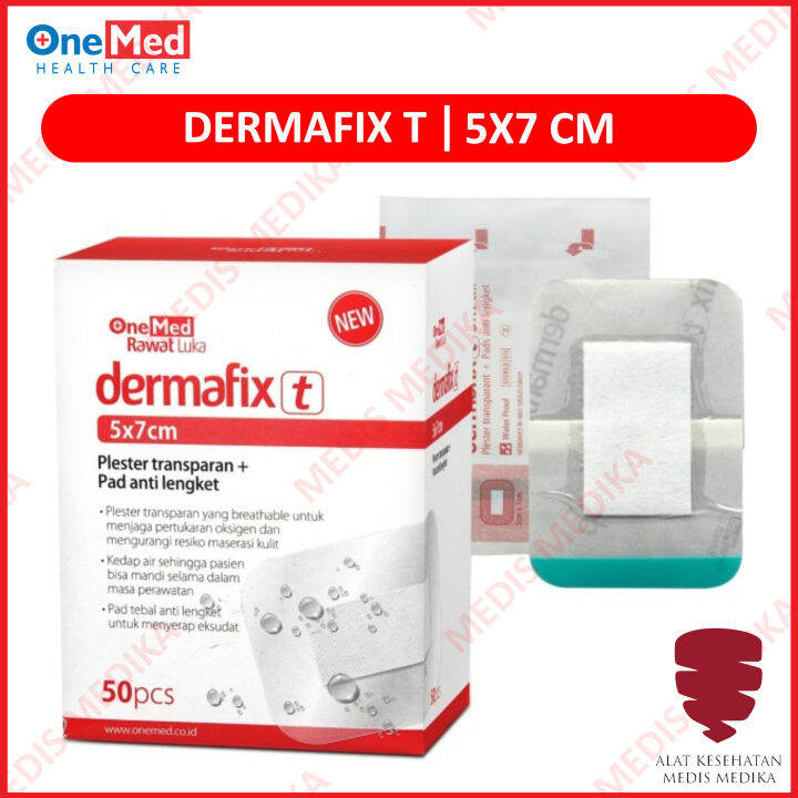 Dermafix T 5 x 7 cm Onemed Plaster Transparan 5x7cm Peralatan P3K Plester Luka Sesar Anti Air ...