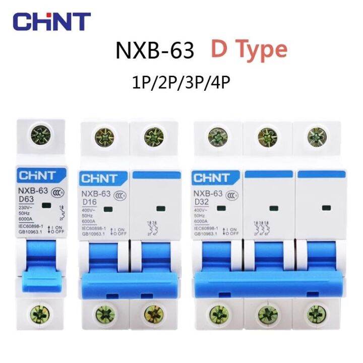 CHNT CHINT NXB-63 D Type 1P 2P 3P 4P Mini Circuit Breaker MCB Domestic Air Switch DZ47 Upgrade ...
