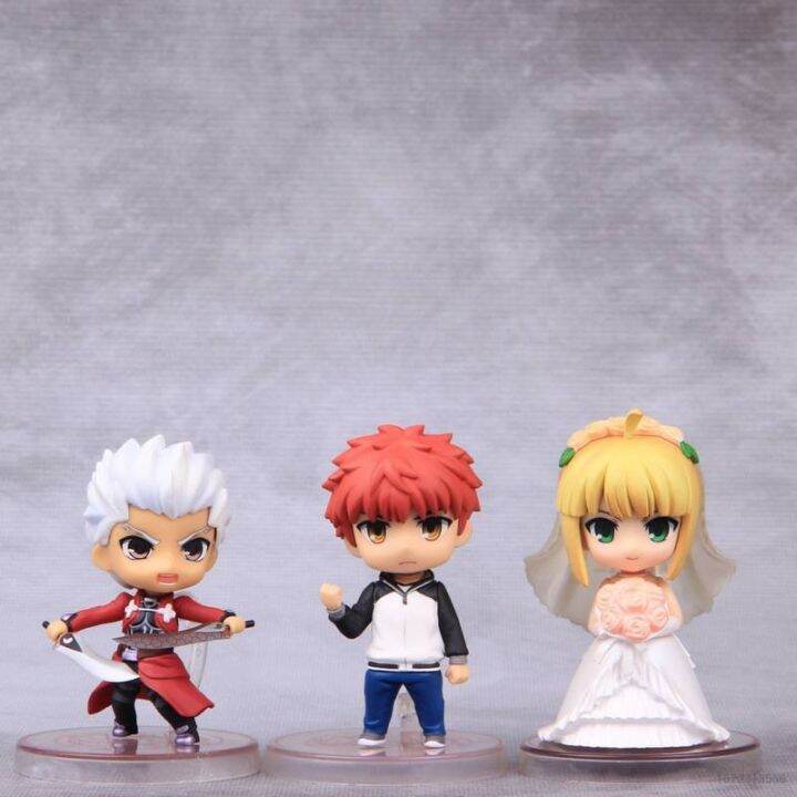 【ready Stock】 Ag Fatestay Night Action Figure Wedding Dress Saber Shirou Emiya Archer Model